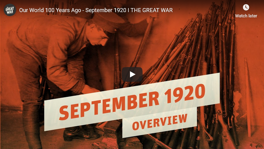 Our World 100 Years Ago – September 1920 I THE GREAT WAR « Quotulatiousness