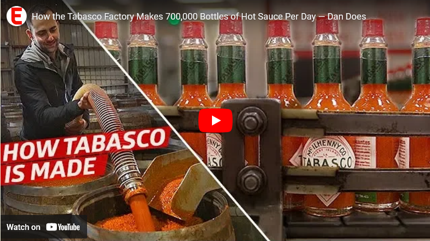 How the Tabasco Factory Makes 700,000 Bottles of Hot Sauce Per Day ...